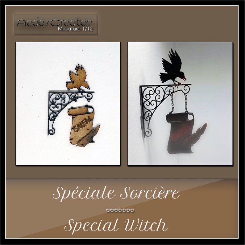 Wrought Iron Style" Themed Gallows Sign - Miniature Dollhouse 1 12 - Etsy