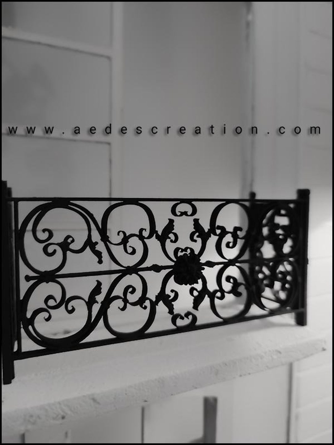 Wrought Iron-style Ironwork Grid Balcony and Railing "alpha ...