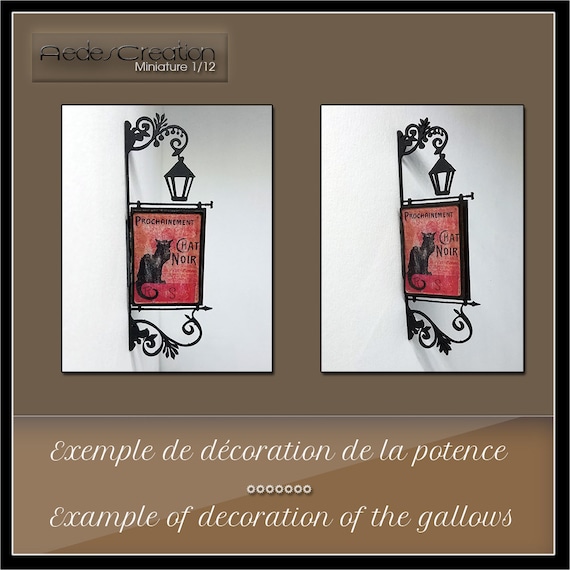 Wrought Iron Style Gallows Sign red Cat - Etsy