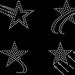 Set of 6 Assorted Sizes Decorative Stars 2"-3" Inches Rhinestone ...