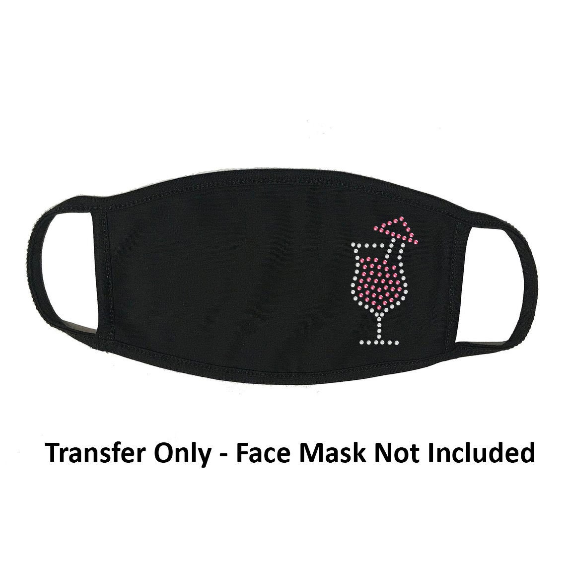 Rhinestone Drinks Iron on Transfer: DIY Face Mask Applique - Etsy