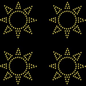 Set of 8 Sun Outline 2" Inches Rhinestone Transfer Hotfix DIY Bling ...