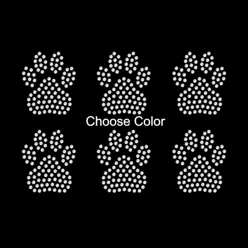 Rhinestone Paw Print - Etsy