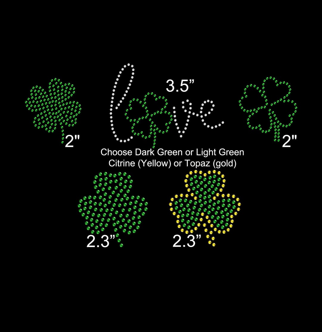 Set of 5 Assorted Sizes Irish Shamrock St. Patrick Love Clover ...