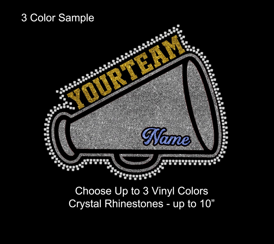 Your Team Name Custom Personalized Rhinestone Hotfix Glitter Foil DIY ...