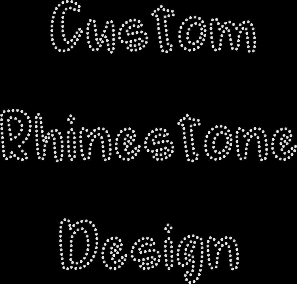 Custom Rhinestone Design up to 1000 Rhinestones 6 Colors - Etsy