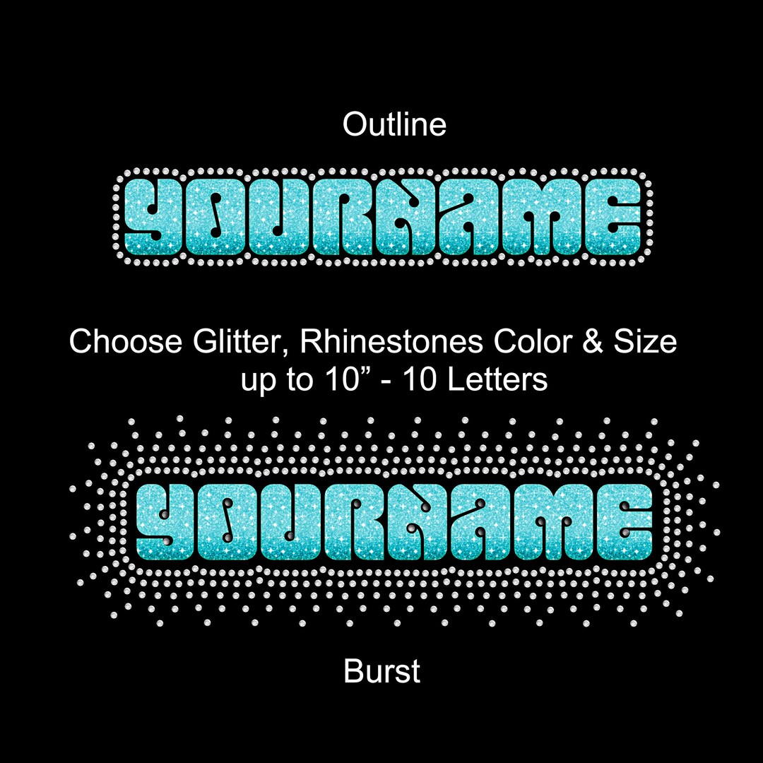 Custom Personalized Rhinestone Glitter Foil Vinyl Transfer DIY Bling ...
