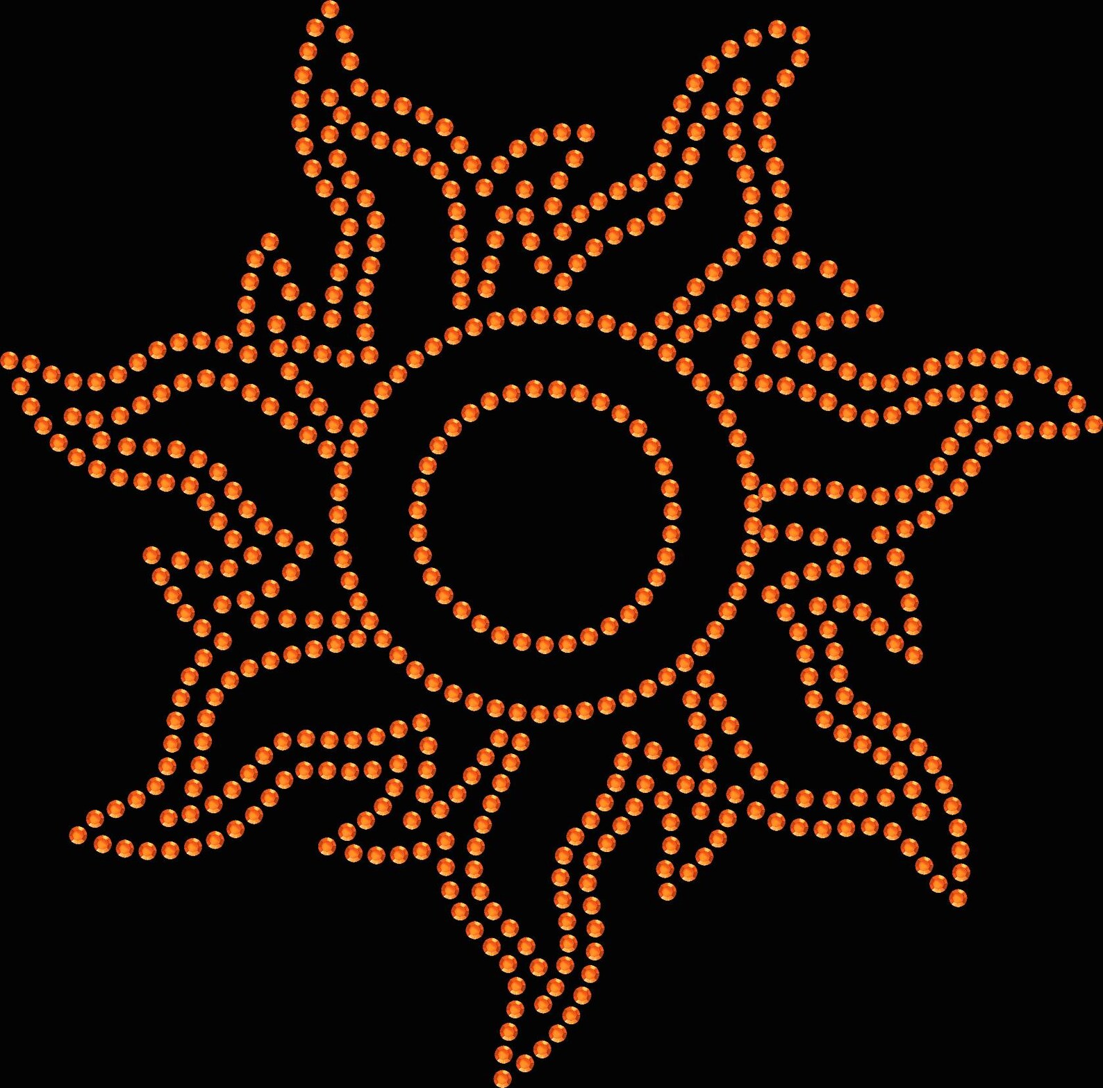Sun Rhinestone Transfer Hotfix DIY Bling Iron on Applique Custom Choose ...