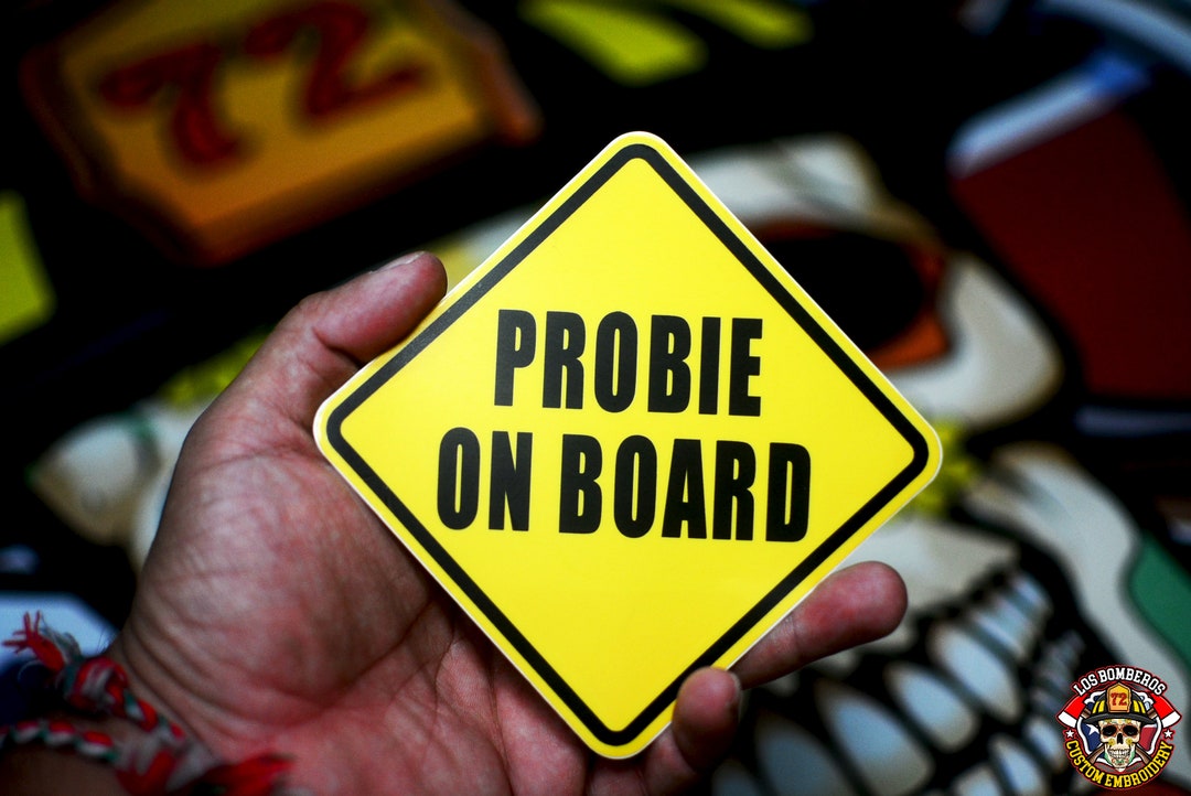 Probie on Board Firefighter Sticker - Etsy