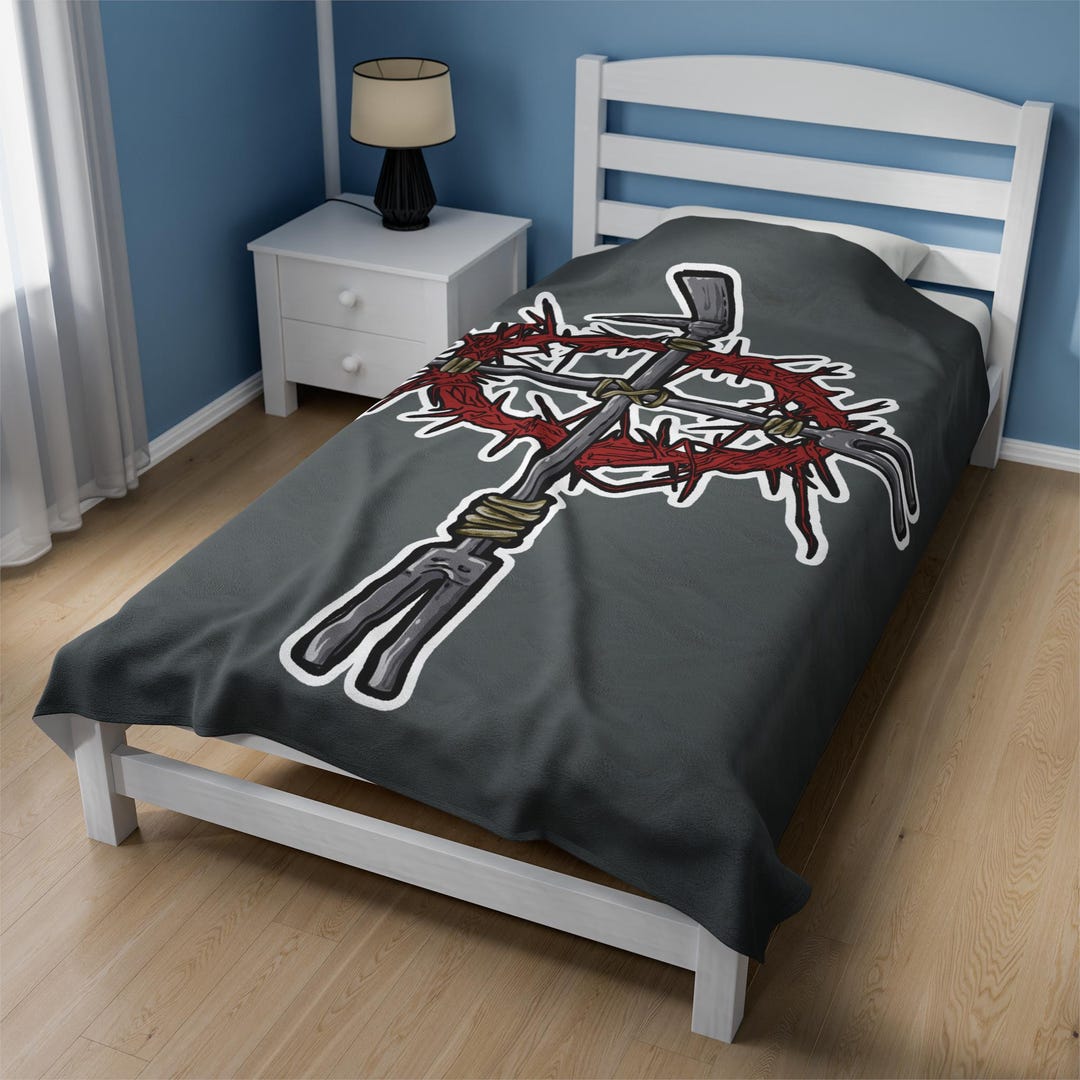 Halligan Bars Crossed Velveteen Plush Blanket - Etsy
