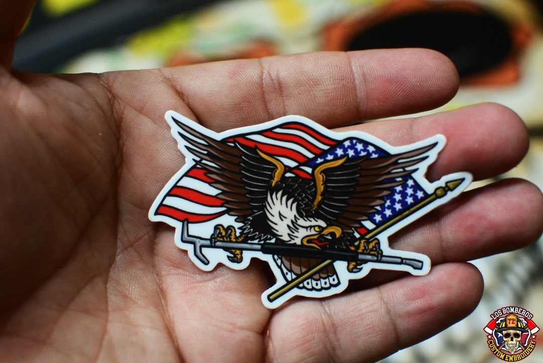 American Eagle Firefighter Sticker - Laminated - Etsy