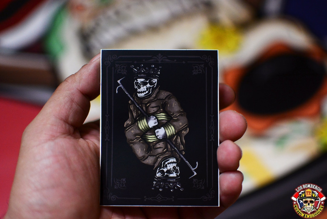 Firefighter Playing Card 2 Sticker - Etsy