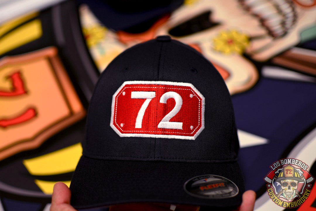 Firefighter Passport Design Baseball Cap - Bold Text - Station Number ...