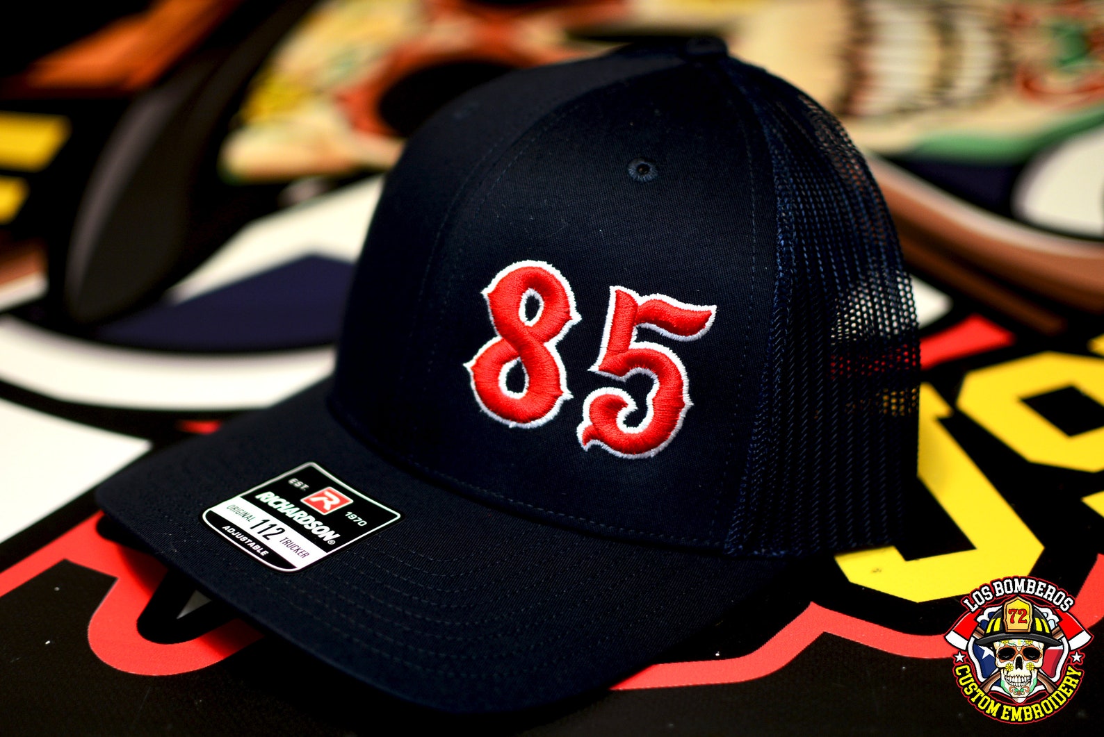 Richardson 112 Navy Snapbacks - Station Number Offset - Firefighter ...