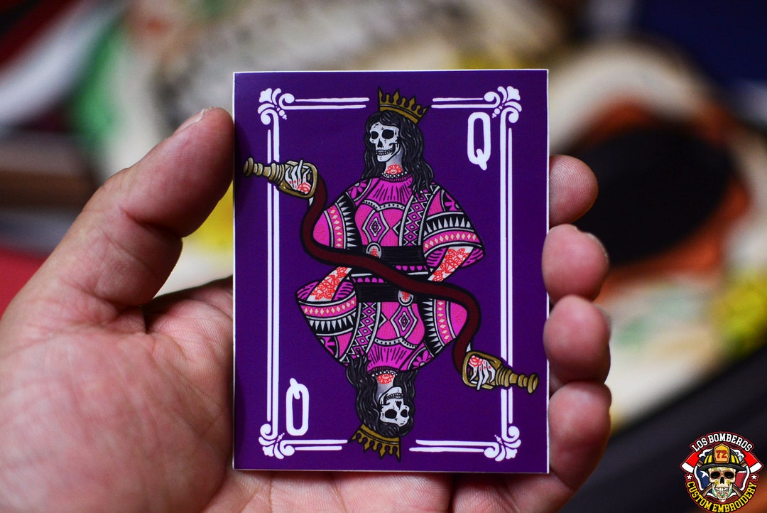 Firefighter Queen Playing Card Sticker - Etsy
