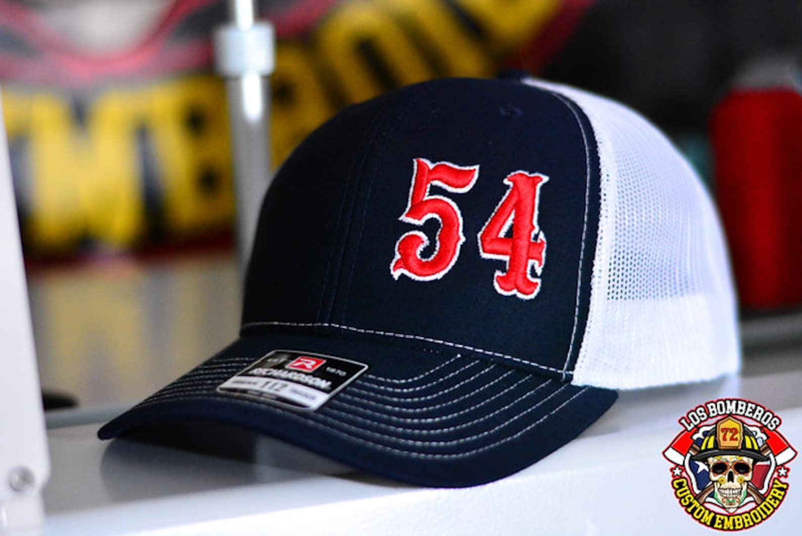 Firefighter Station Number Custom Baseball Cap - Richardson 112 Caps ...