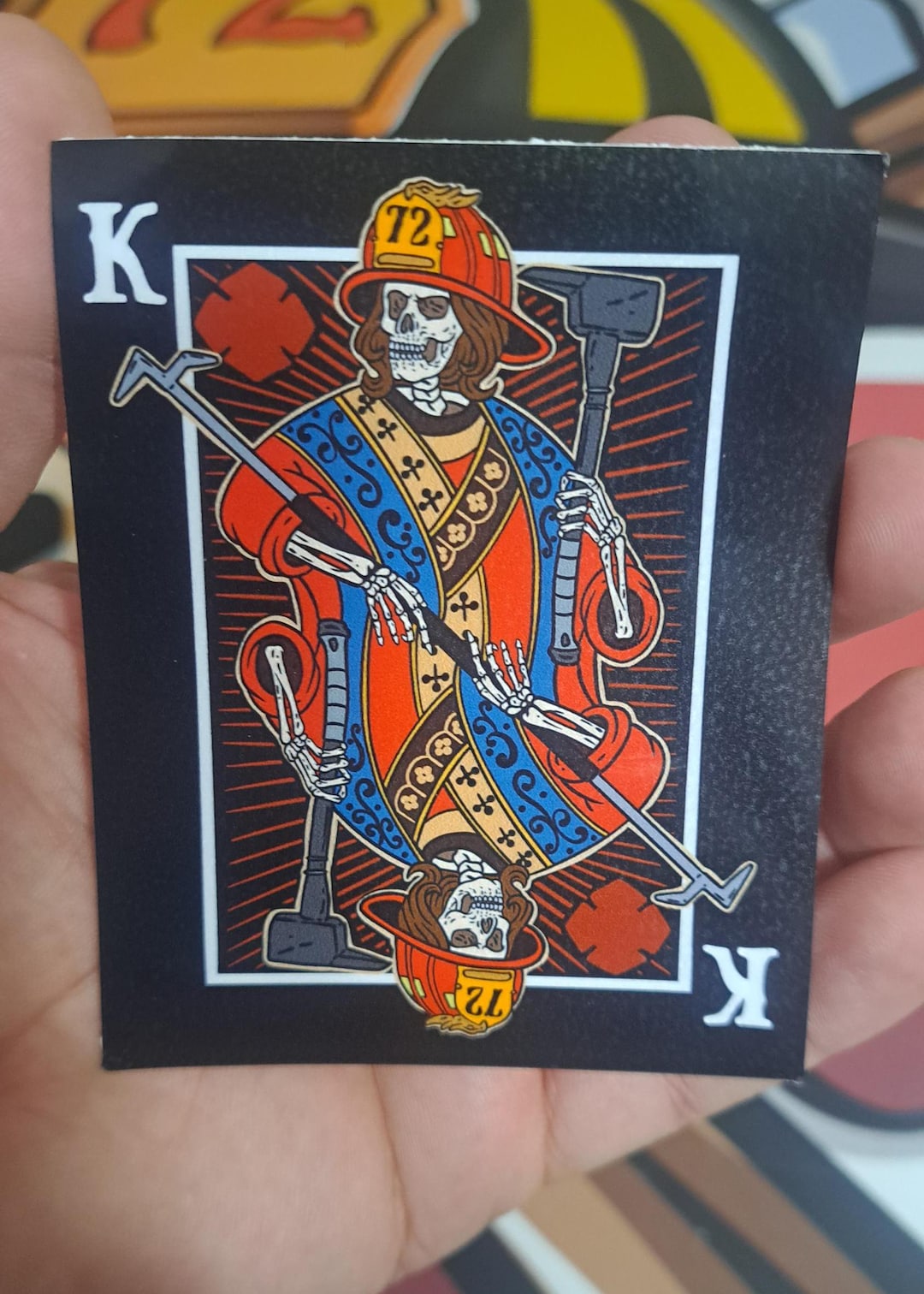 Firefighter King Card 2025 Edit Sticker - Firefighter Sticker - Etsy