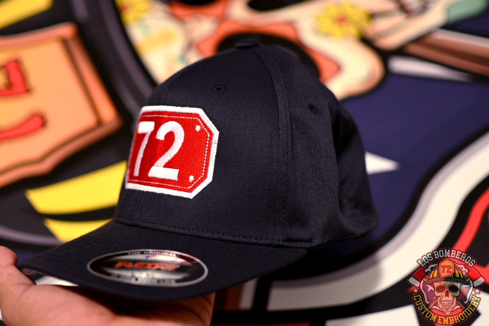 Firefighter Passport Design Baseball Cap - Bold Text - Station Number ...