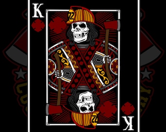 Leather Playing Card Firefighter - Etsy