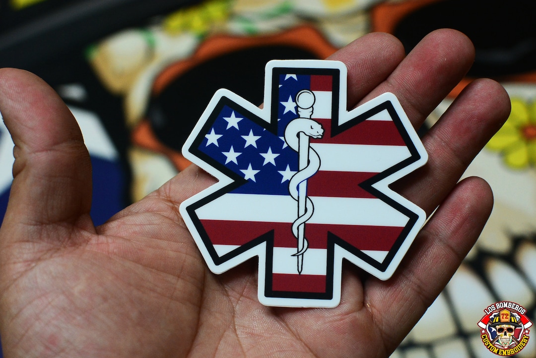 Star of Life American Flag Sticker - Etsy