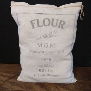Vintage Fabric Flour Sack / Sugar Bag / Farmhouse Linen / Old Feed Sack ...