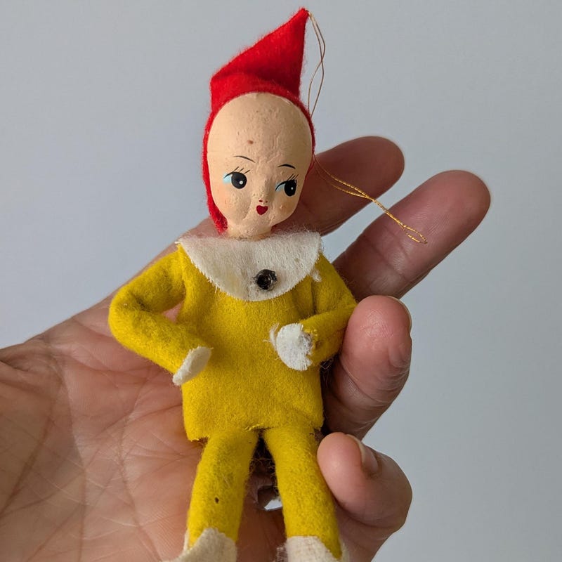 Paper Mache Elf Christmas Ornaments - Etsy Australia