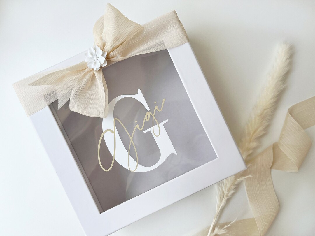 Personalized Bridesmaid Proposal Box: Monogrammed Gift Box With Bow - Etsy