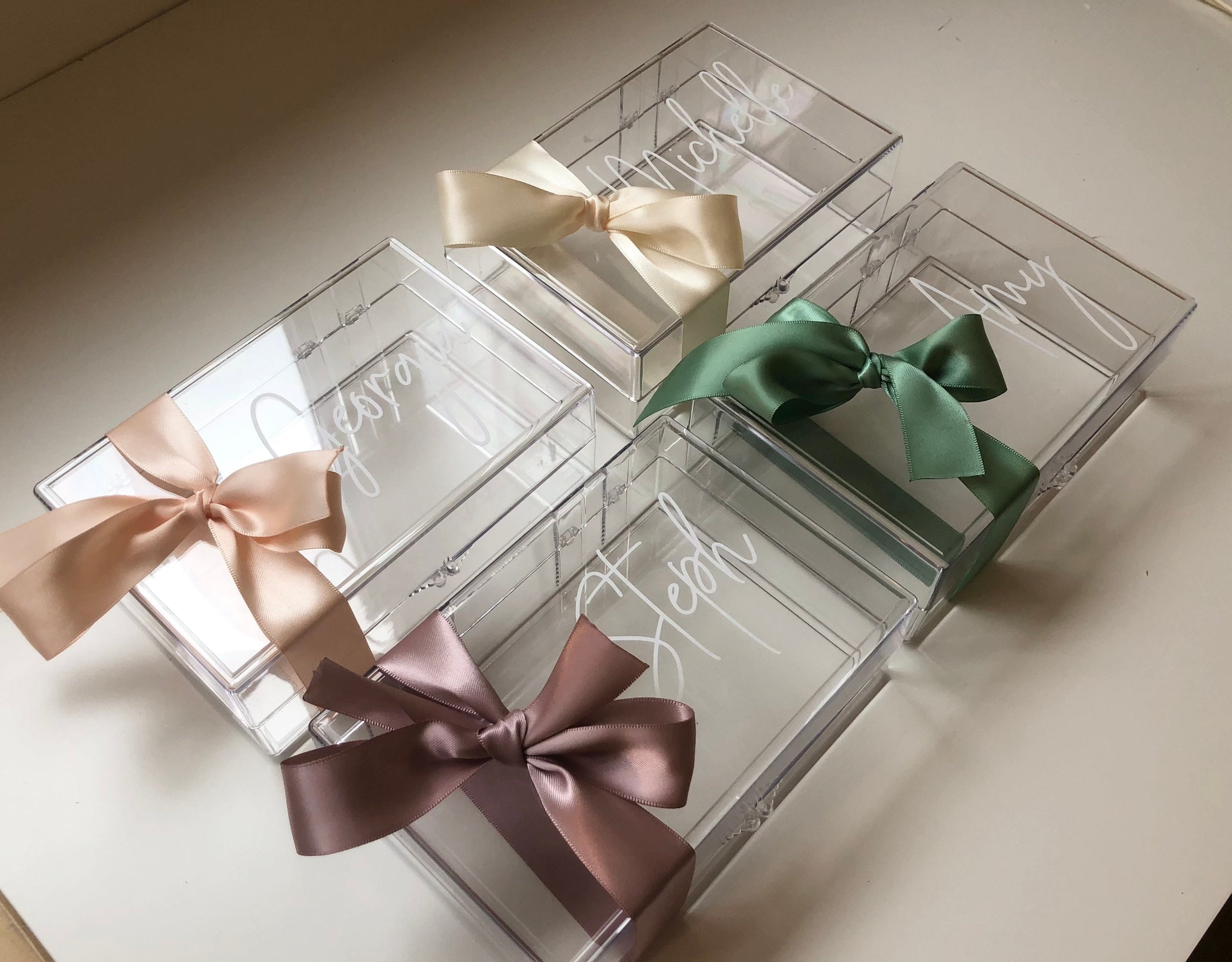 Personalized Bridesmaid Favor Gift Boxes Custom Wedding Gift - Etsy