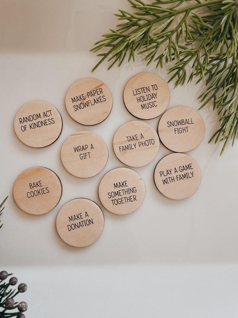 Maple Advent Token Set: Christmas Activity Calendar, Acts of Kindness ...