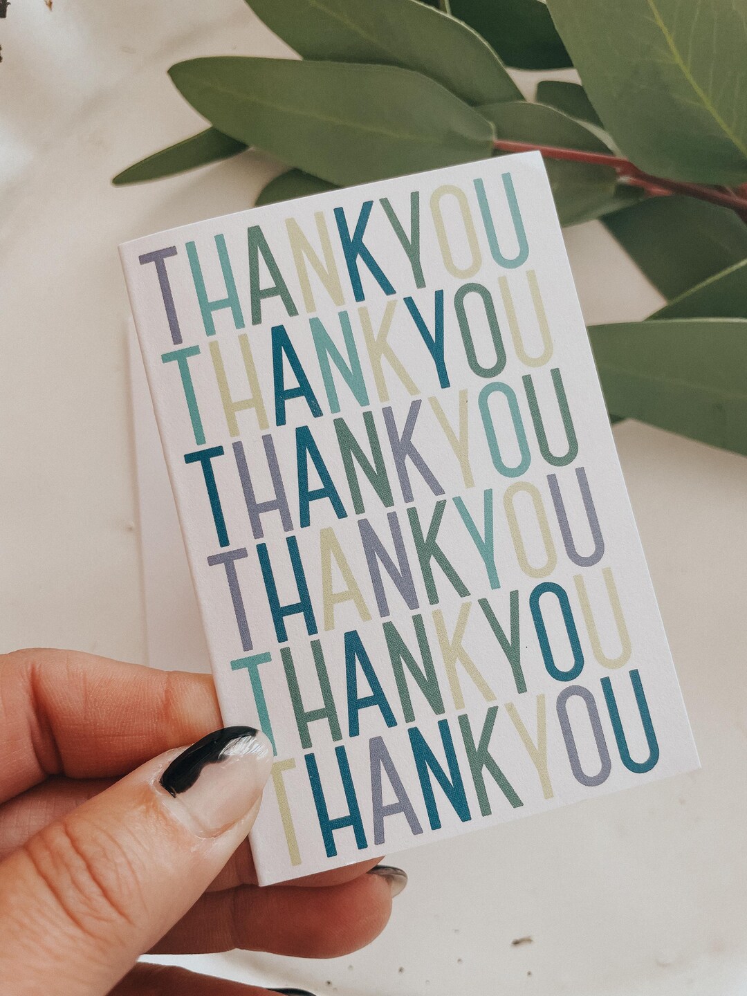 Mini Thank You Note Card Set | Modern Colorful Greetings - Etsy