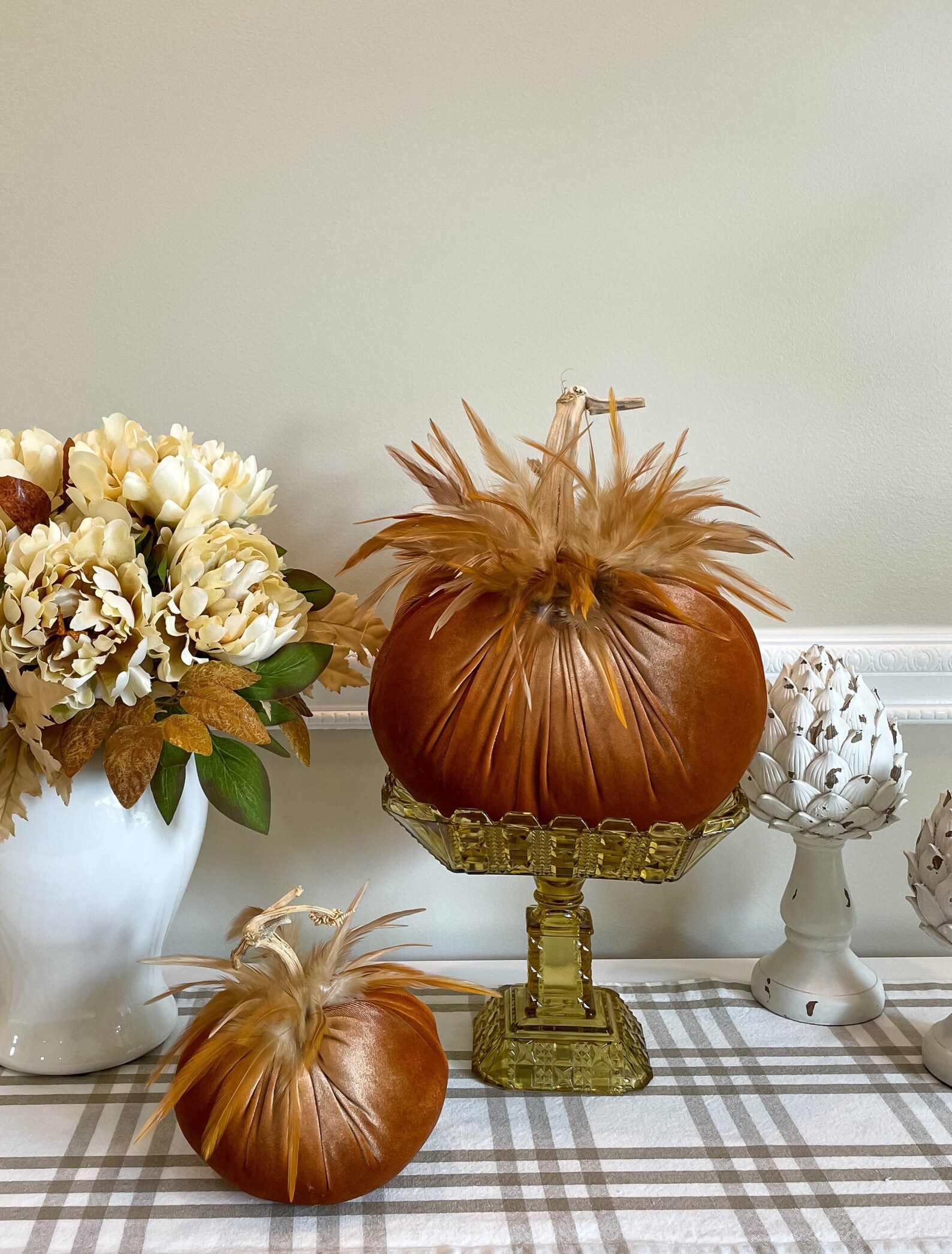 Copper With Copper & Cream Feathers - Etsy