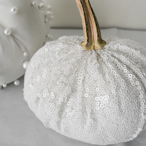 Velvet Pumpkin Embellished With Sequins and a Real Stem,sold ...