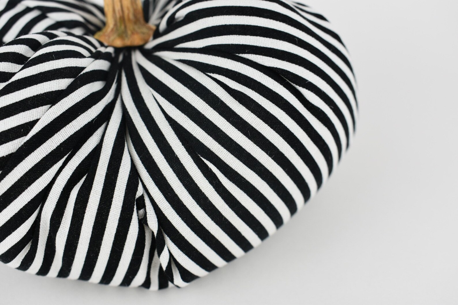 Black and White Striped Pumpkin with a Real Stem | Etsy