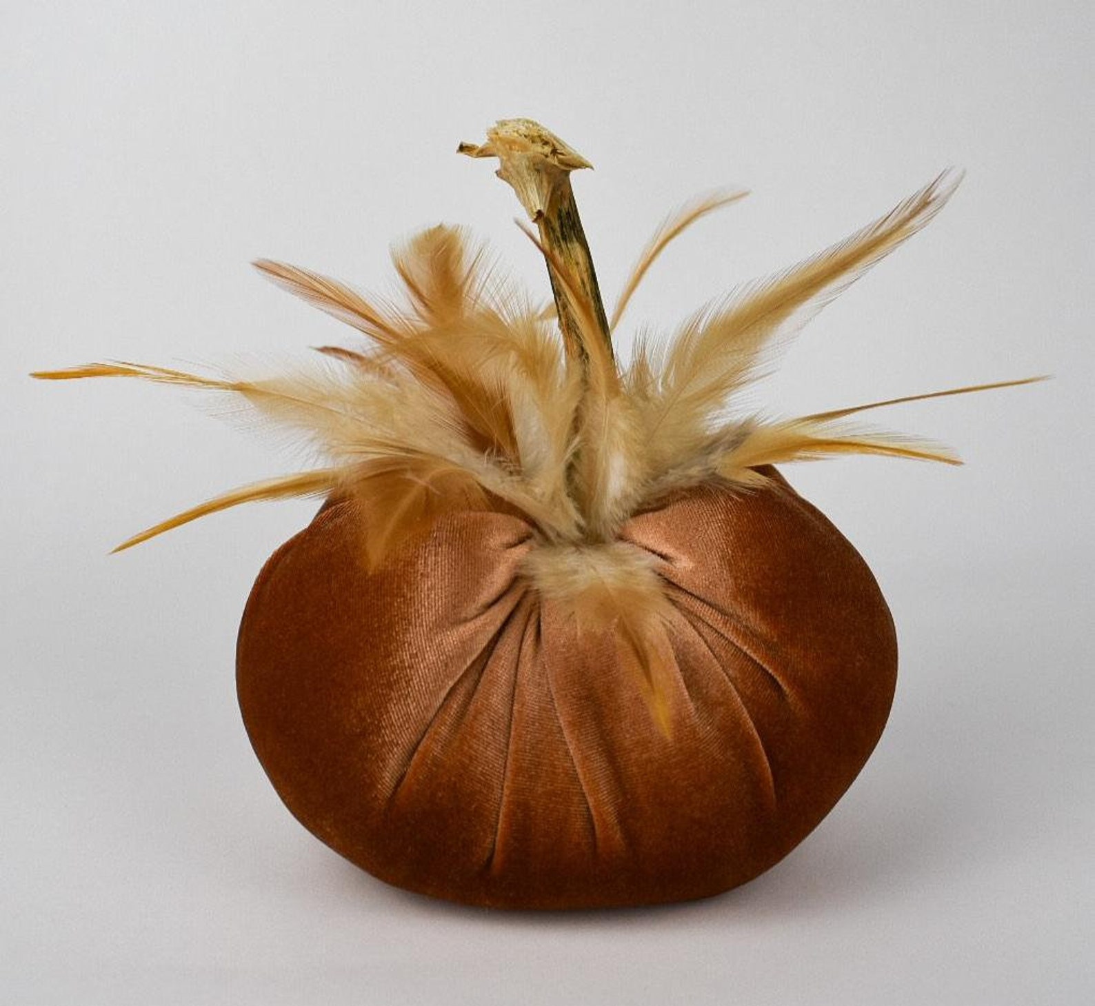 Copper With Copper & Cream Feathers - Etsy