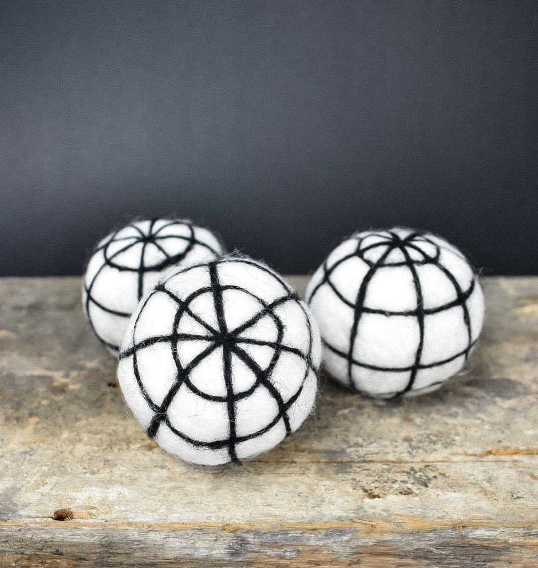 Wool Felted Spider Web Balls - Etsy