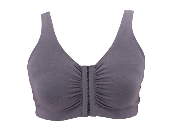 Post Surgical Comfortable Compression Front Closure Bra for Breast ...