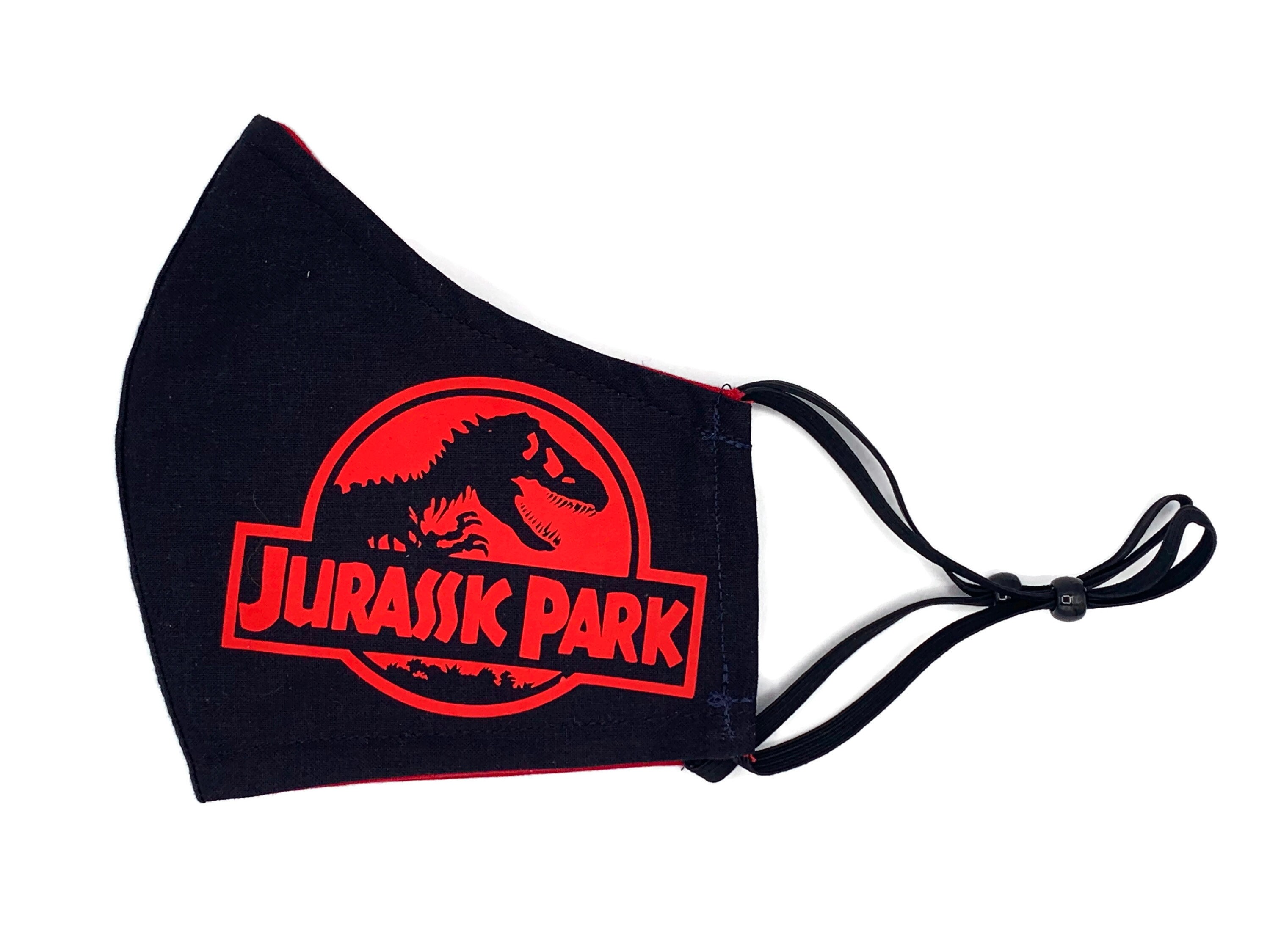 Jurassic Park Face Mask With Elastic Dinosaur Face Mask | Etsy
