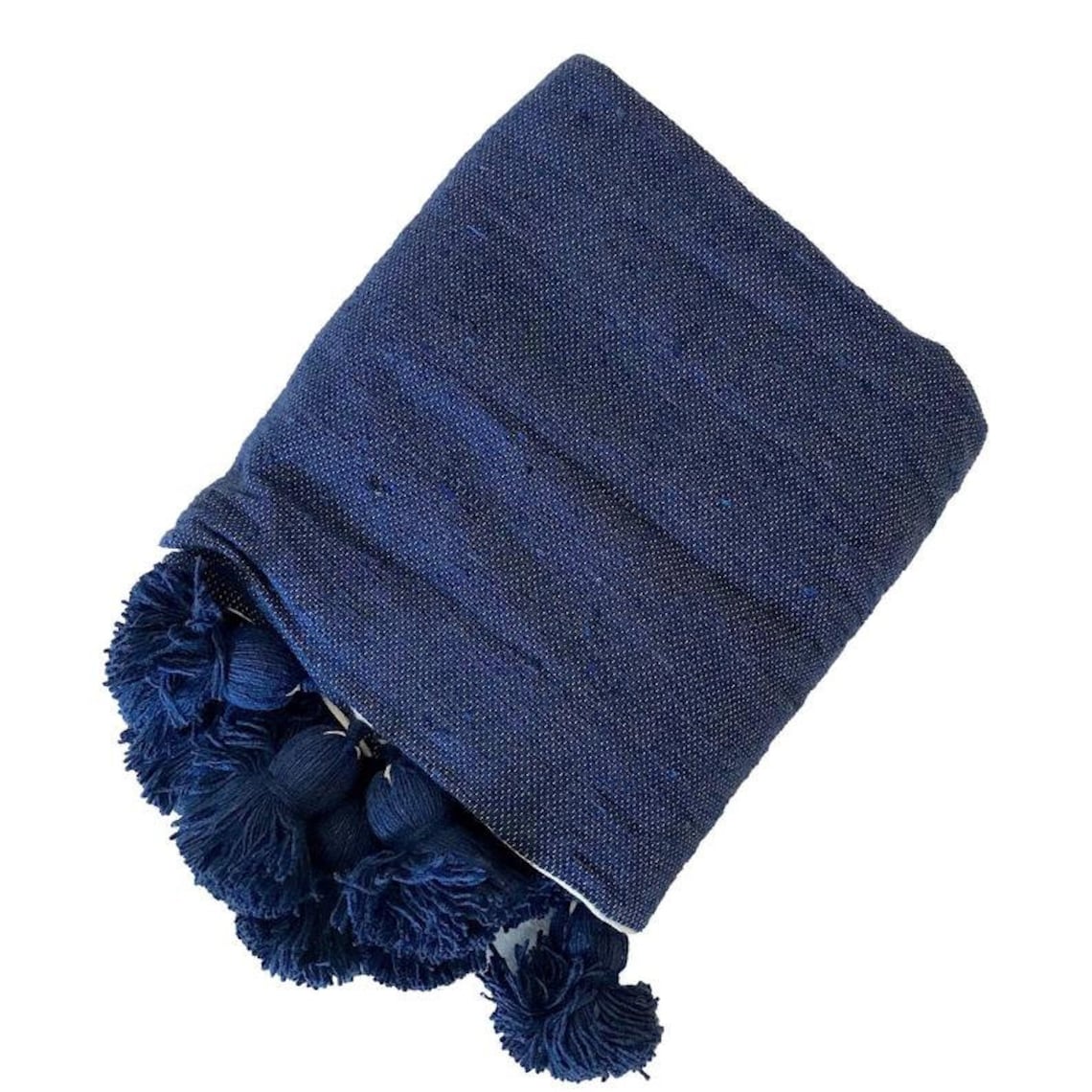 COZY THROW BLANKET Blue Throw Blanket With Fringe-moroccan - Etsy