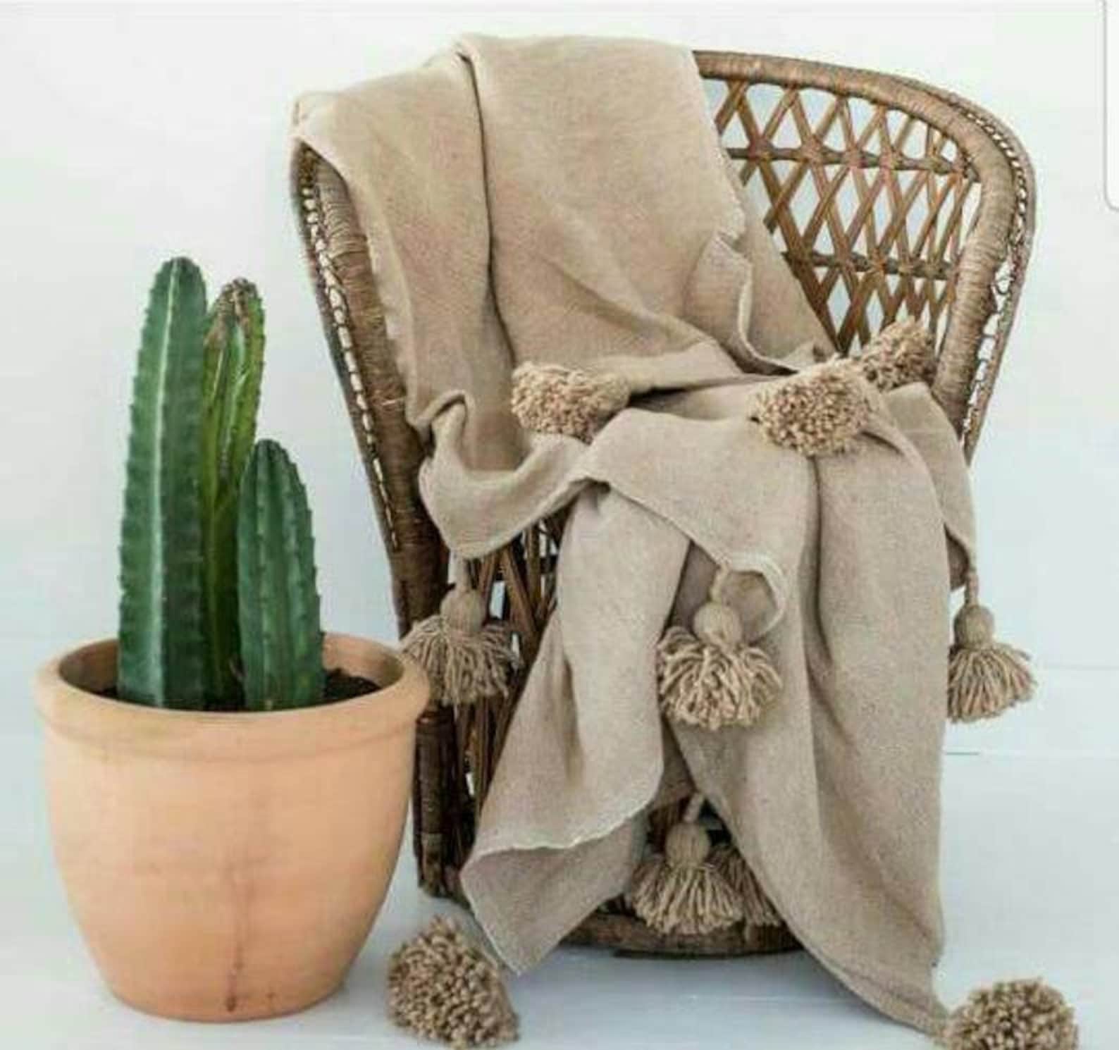 TASSEL THROW BLANKET Woven Blanket Weighted Blanket - Etsy