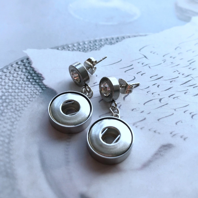 Snap Button Earrings - Etsy