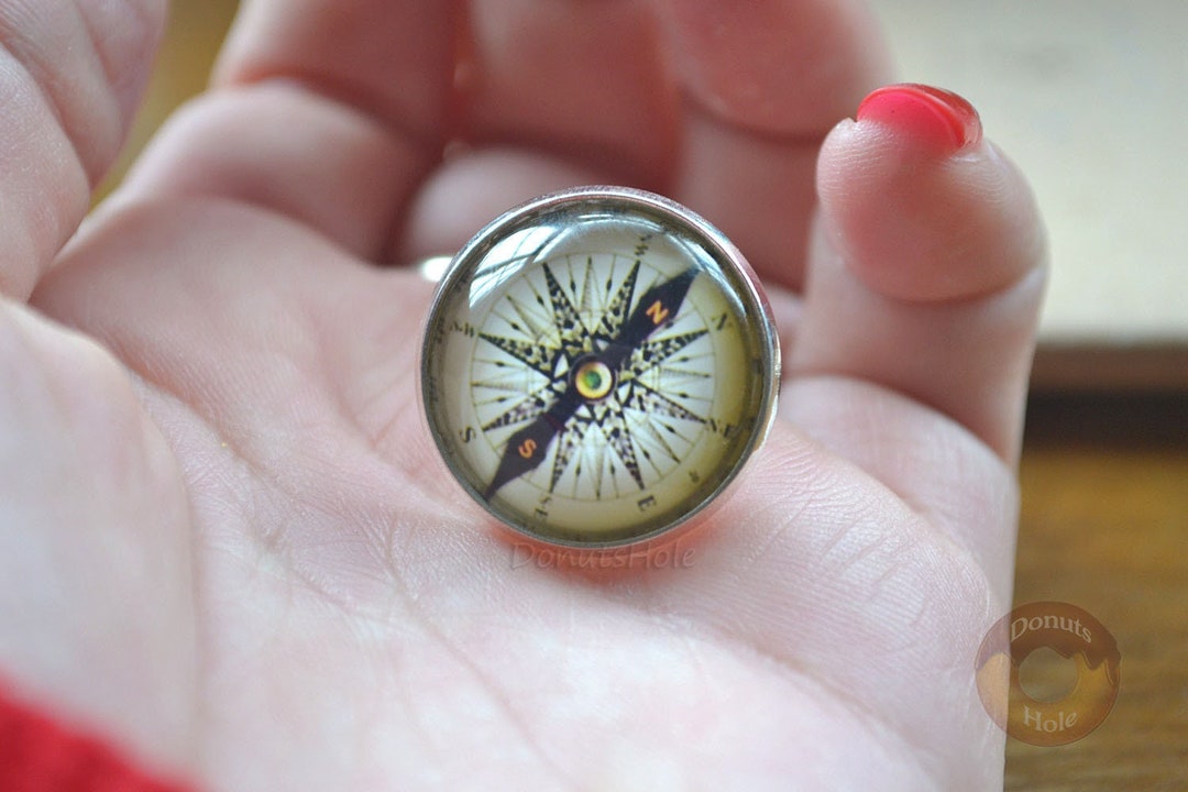 Retro Compass Badge,compass Picture Brooch Pin,nautical Tie Tack ...