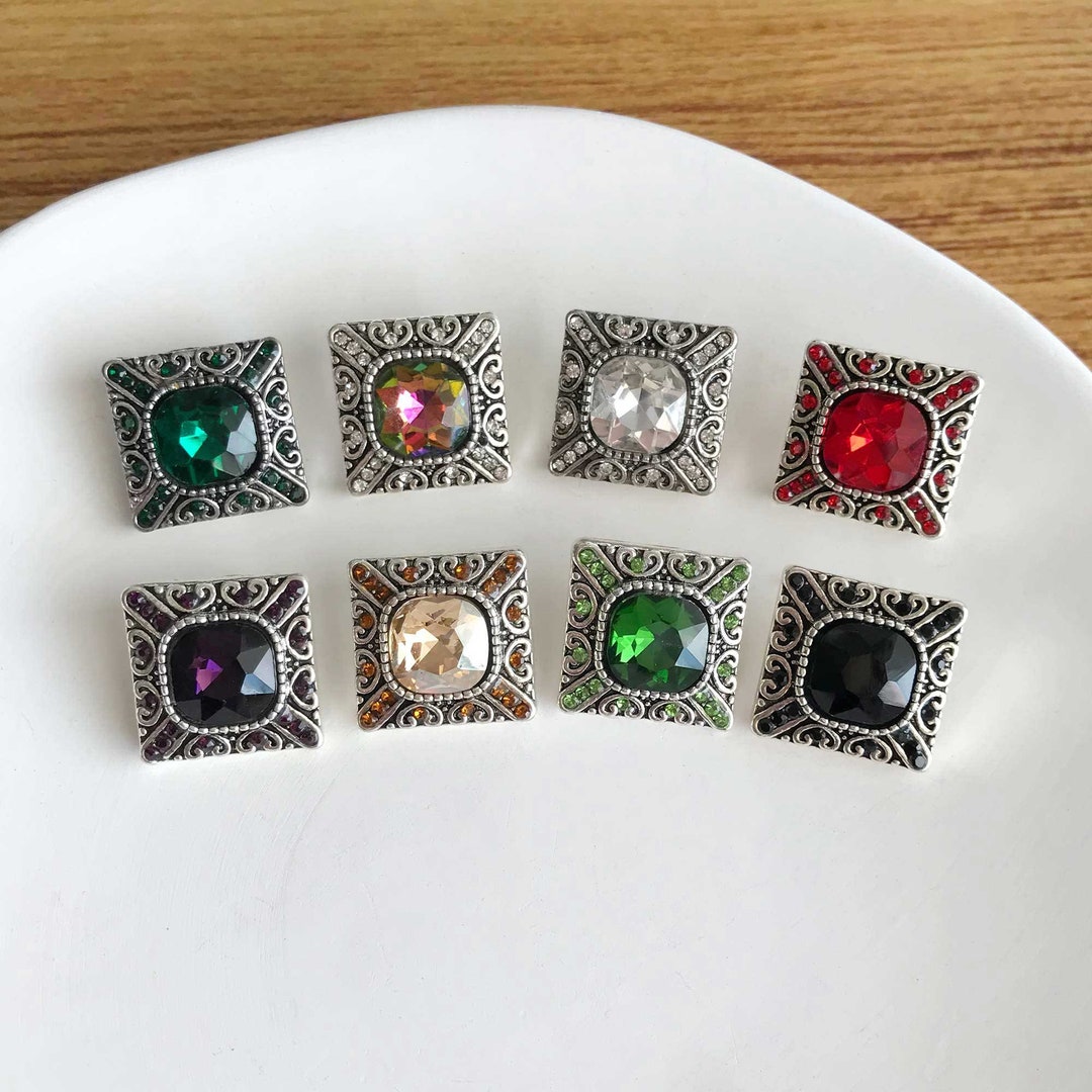 Square Birthstone Snap Buttons, 18mm / 20mm Ginger Snap Jewelry,noosa ...