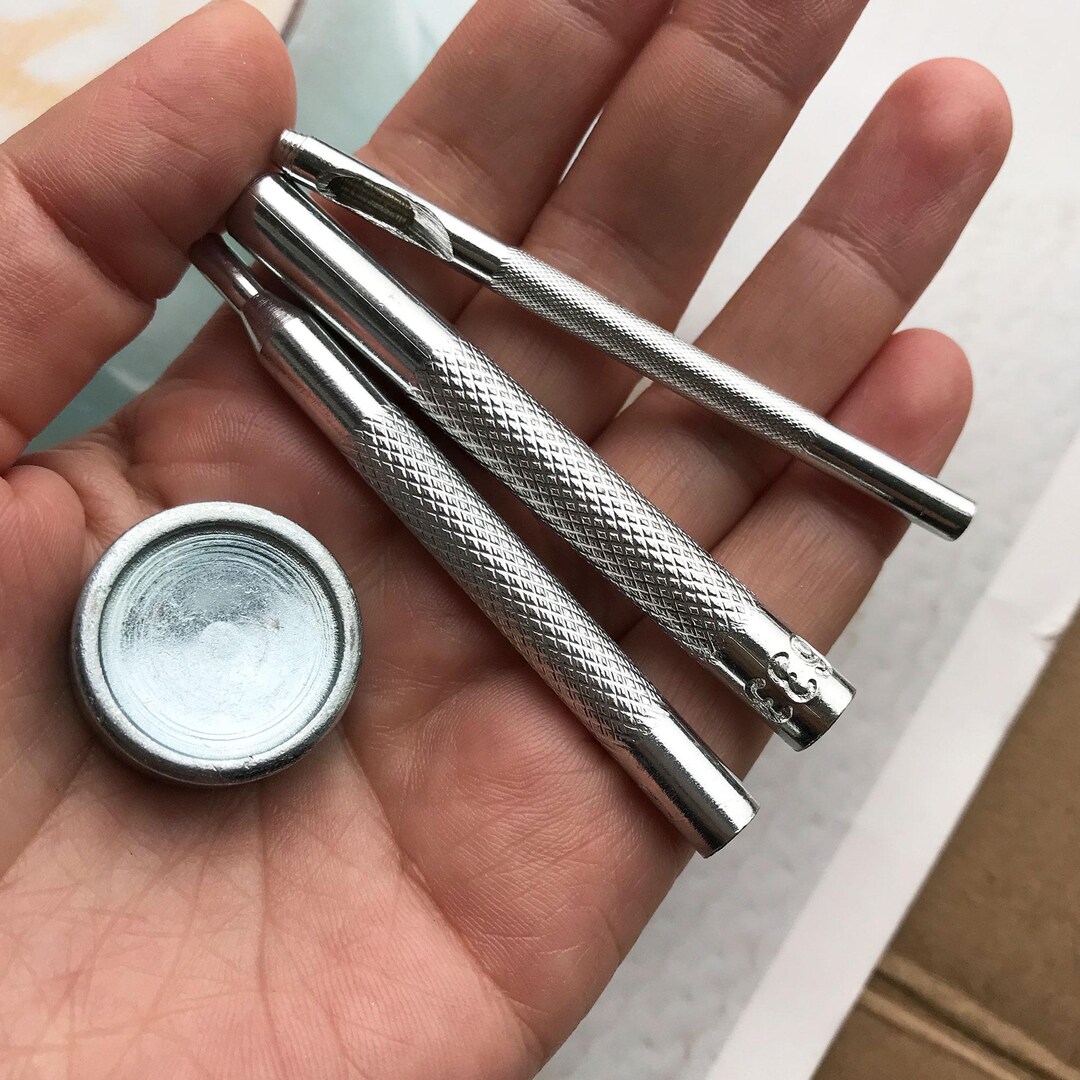 1 Set of Snap Button Fastener Tool - 831 633 655 201 Metal Hole Punch ...
