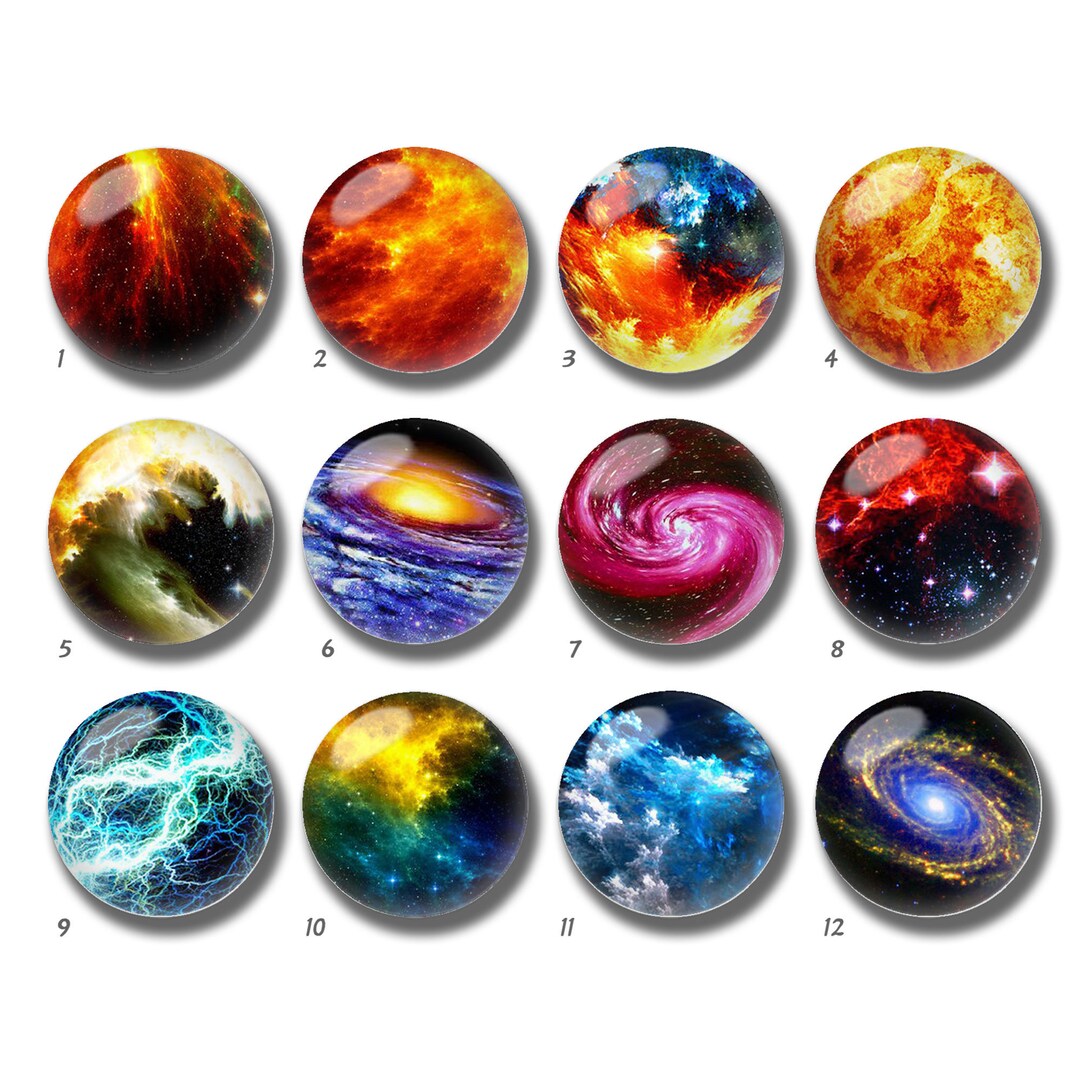 Galaxy Cabochon, Milky Way Image Glass Dome, 10mm 12mm 14mm 16mm 18mm ...