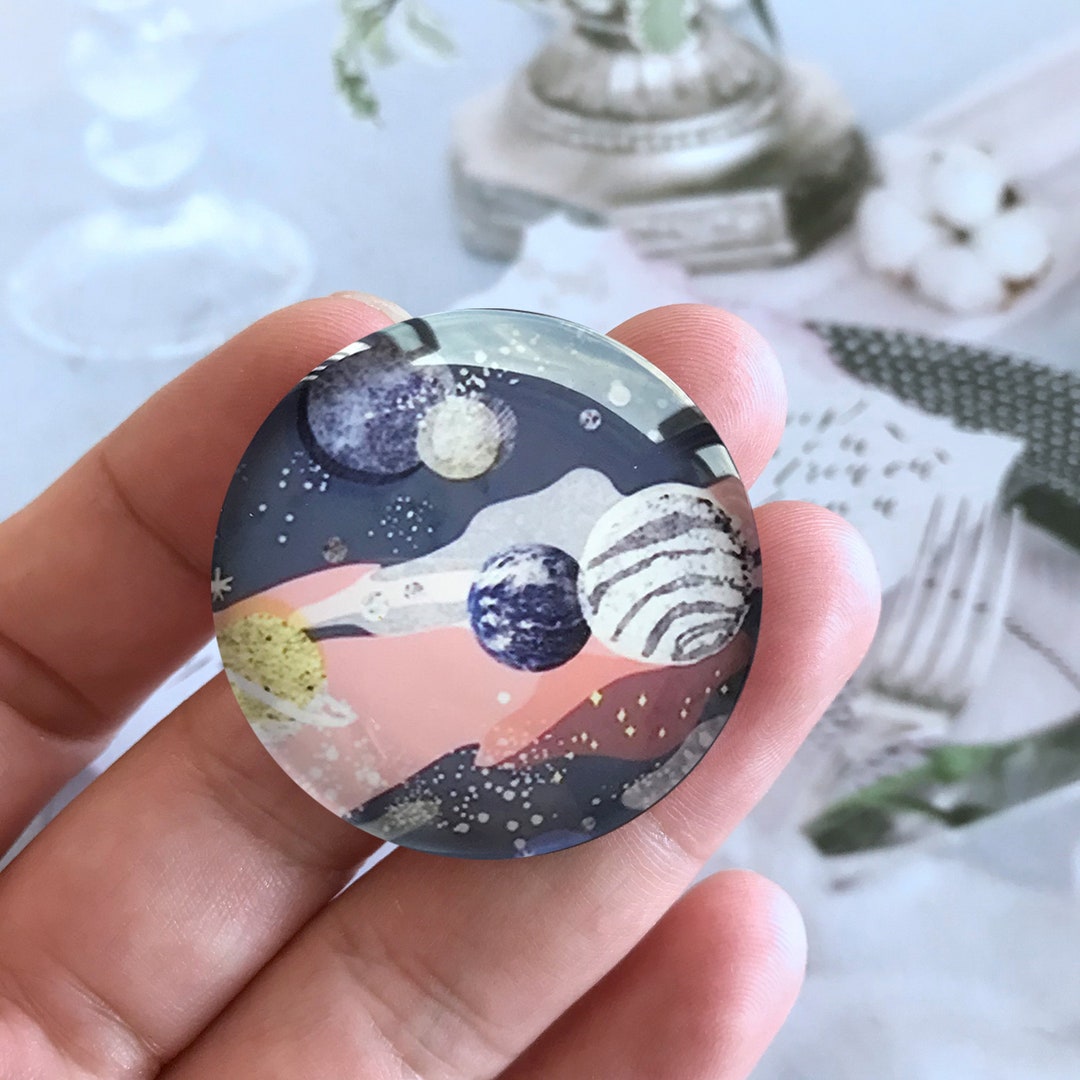 Galaxy Planets Cabochon/ Glass Snap Button,10mm 12mm 14mm 16mm 18mm ...