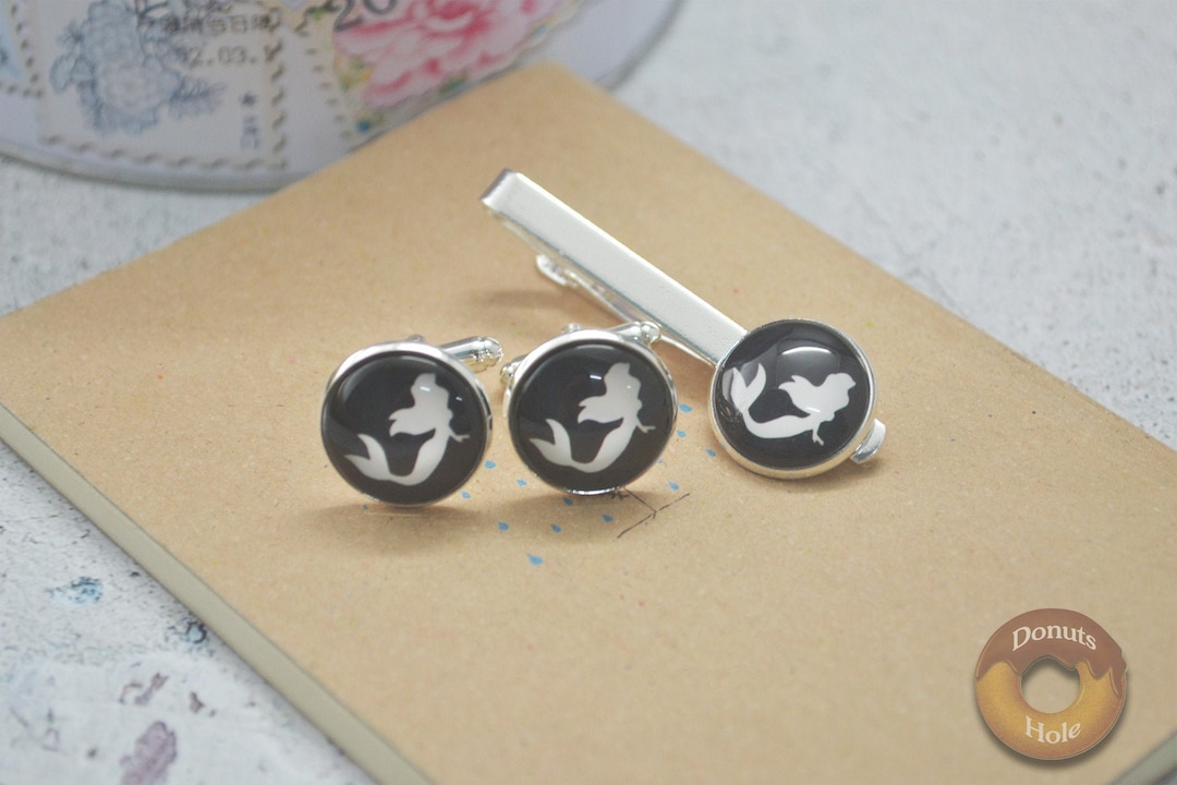 Mermaid Cufflinks,mermaid Silhouette Cufflinks,mermaid Jewelry,mermaid ...