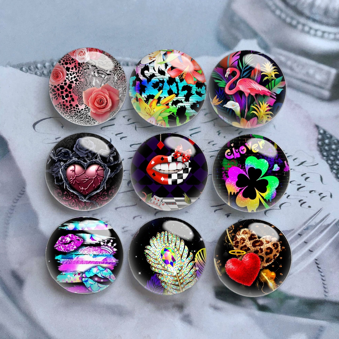 10pcs 10mm 12mm Leopard Cabochon, Lips Glass Dome, 14mm 16mm 18mm 20mm ...