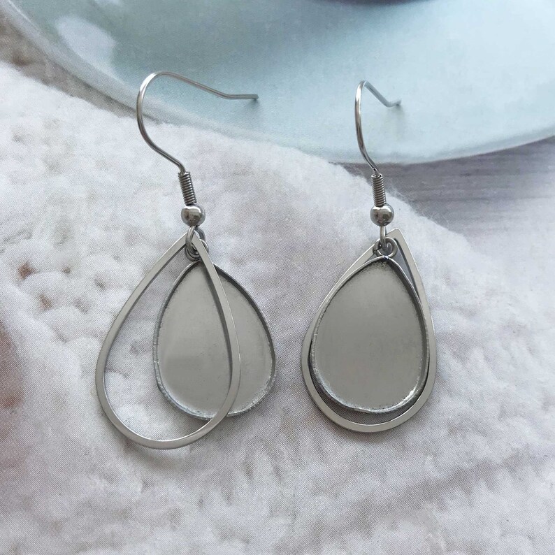 13x18mm Teardro Stainless Steel Earrings Blanks,tear Dangle Earrings ...