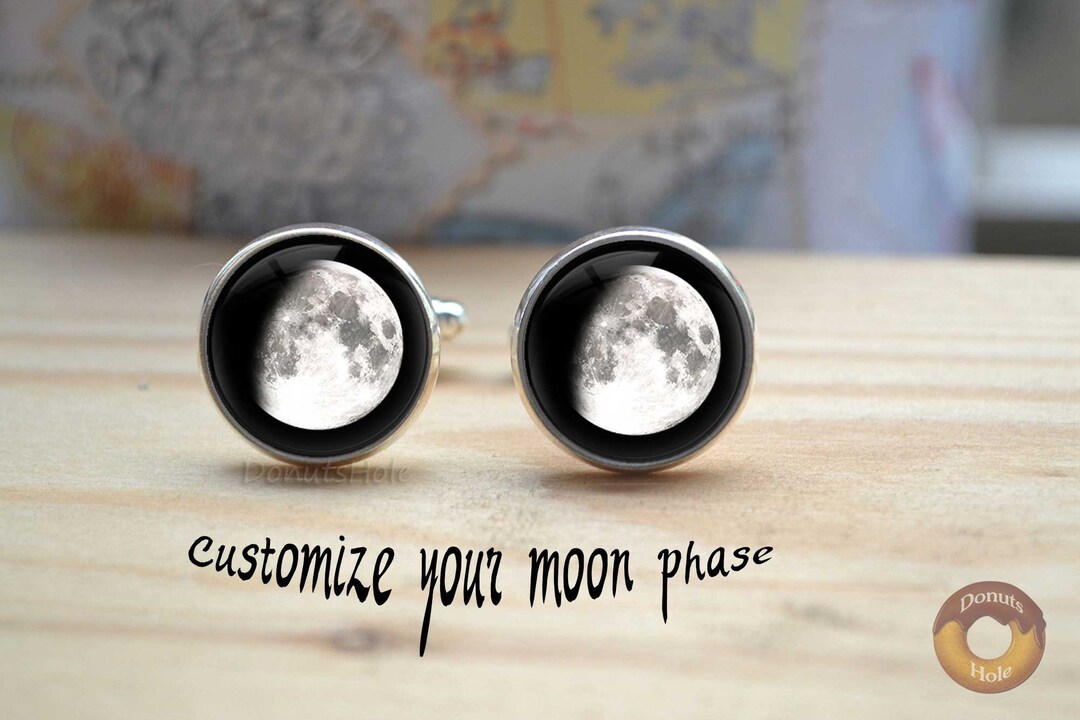 Customize Moon Phase Cufflinks,personalized Lunar Phase Cuff Links ...