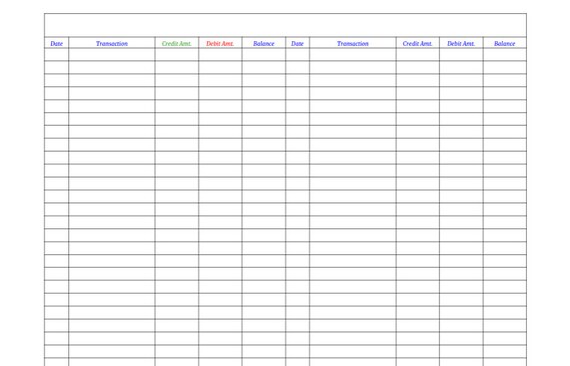 Checks And Balances Chart Blank